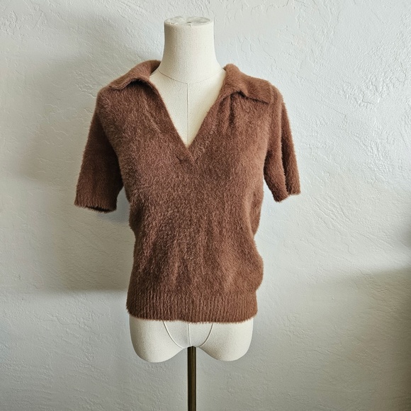 Moth | Tops | Mothv Neck Collared Top | Poshmark